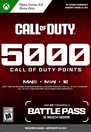 Call of Duty Points - 5,000 1P Xbox Series X/S and Xbox One [Digital ...